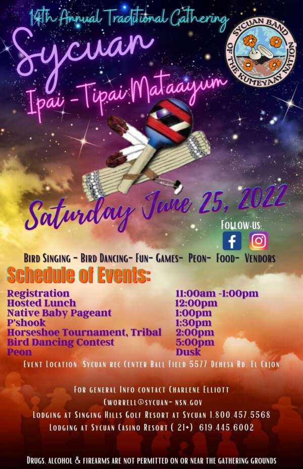 June 25th 14th Annual Traditional Gathering Sycuan Ipai-Tipai Mataayum ...